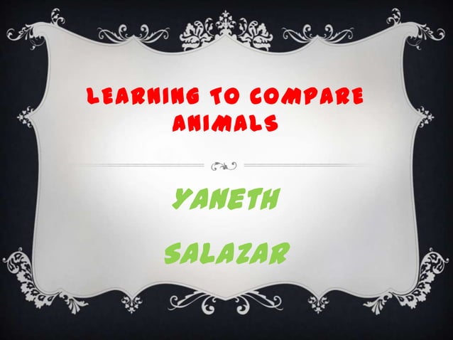 Learning to compare animals | PPT