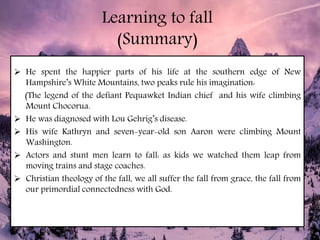Learning to fall | PPTX