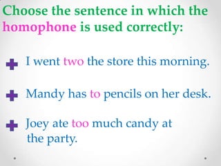 Learning to fly with homonyms | PPT