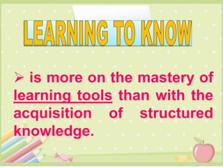 Learning to know | PPTX
