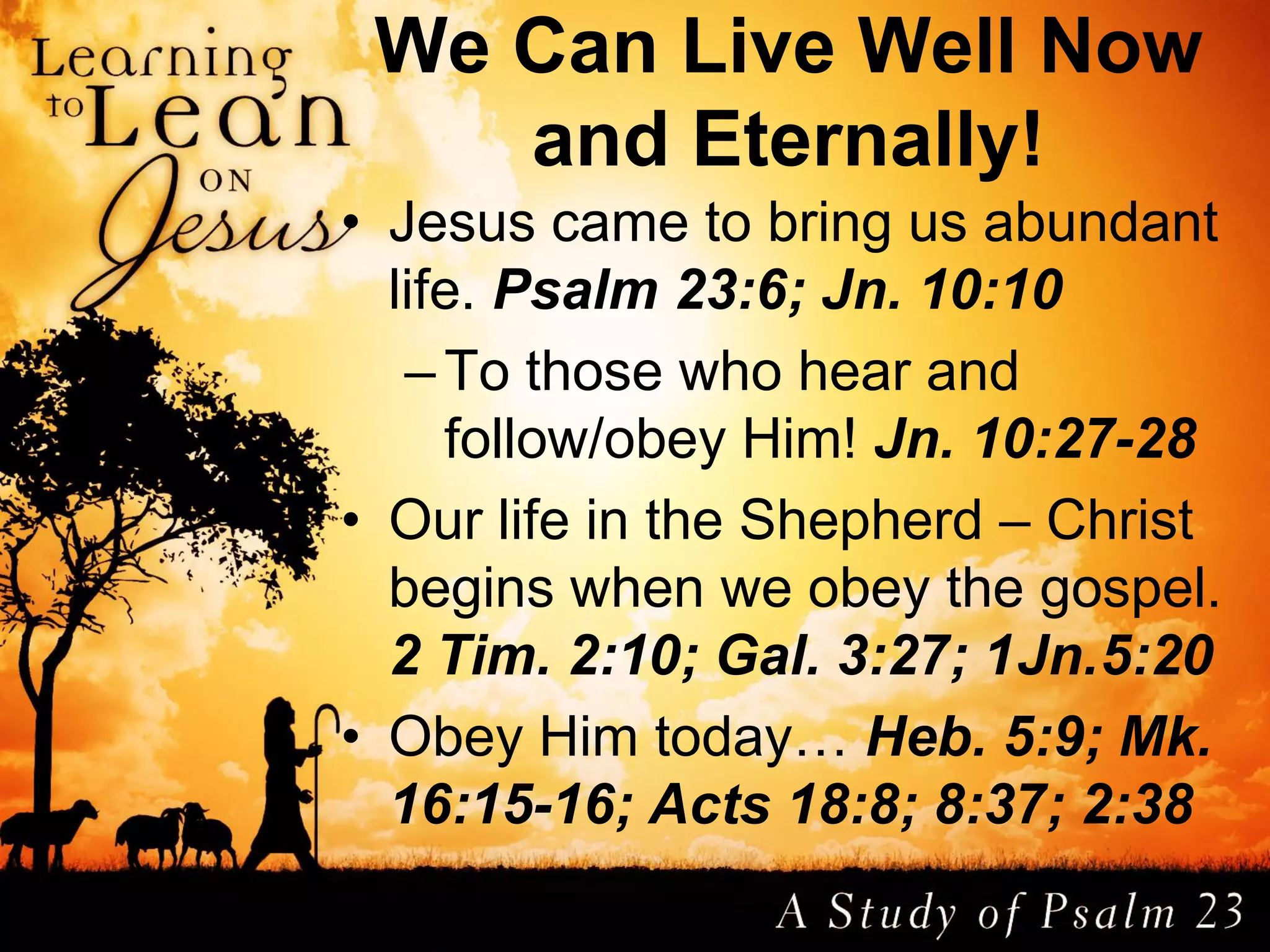 Learning to Lean on Jesus | PDF