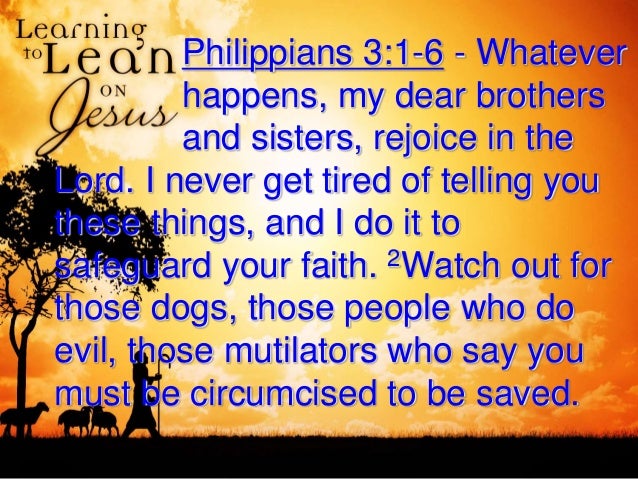 Learning to Lean on Jesus