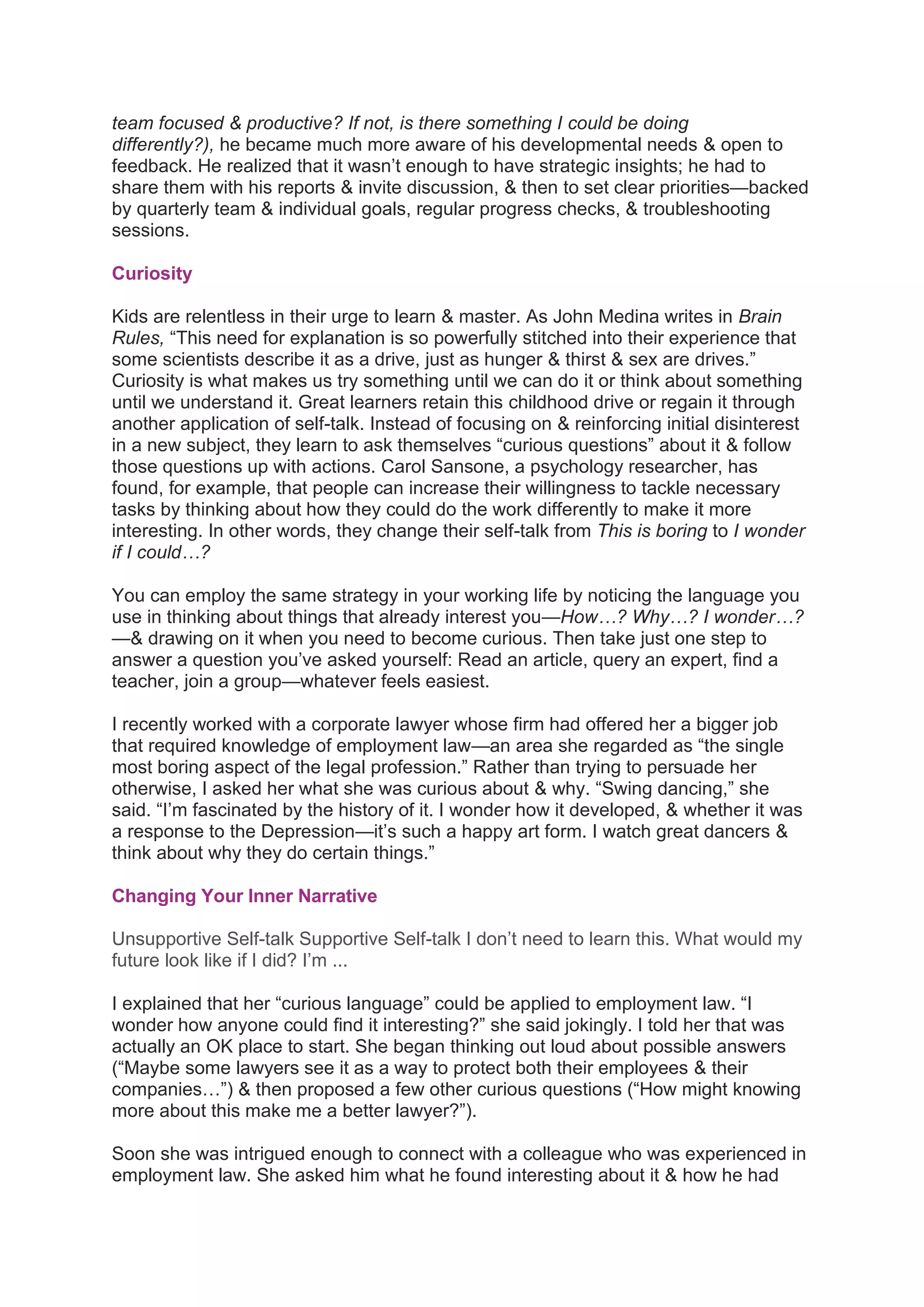 Learning to Learn by Erika Andersen | PDF