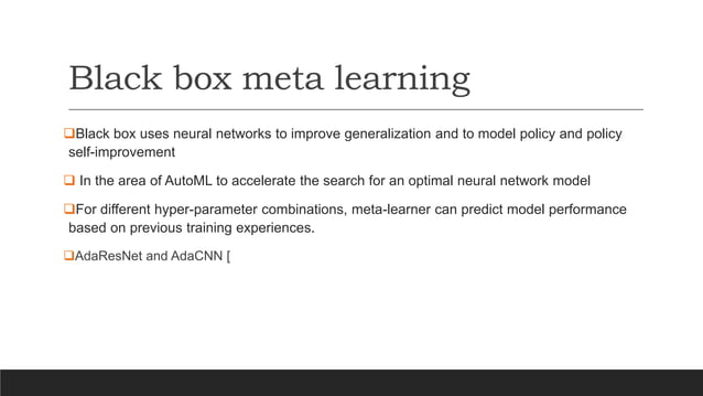 Learning to learn with meta learning | PPT
