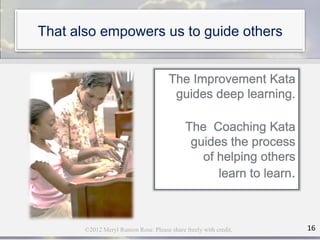 Learning to learn with the improvement kata | PPT