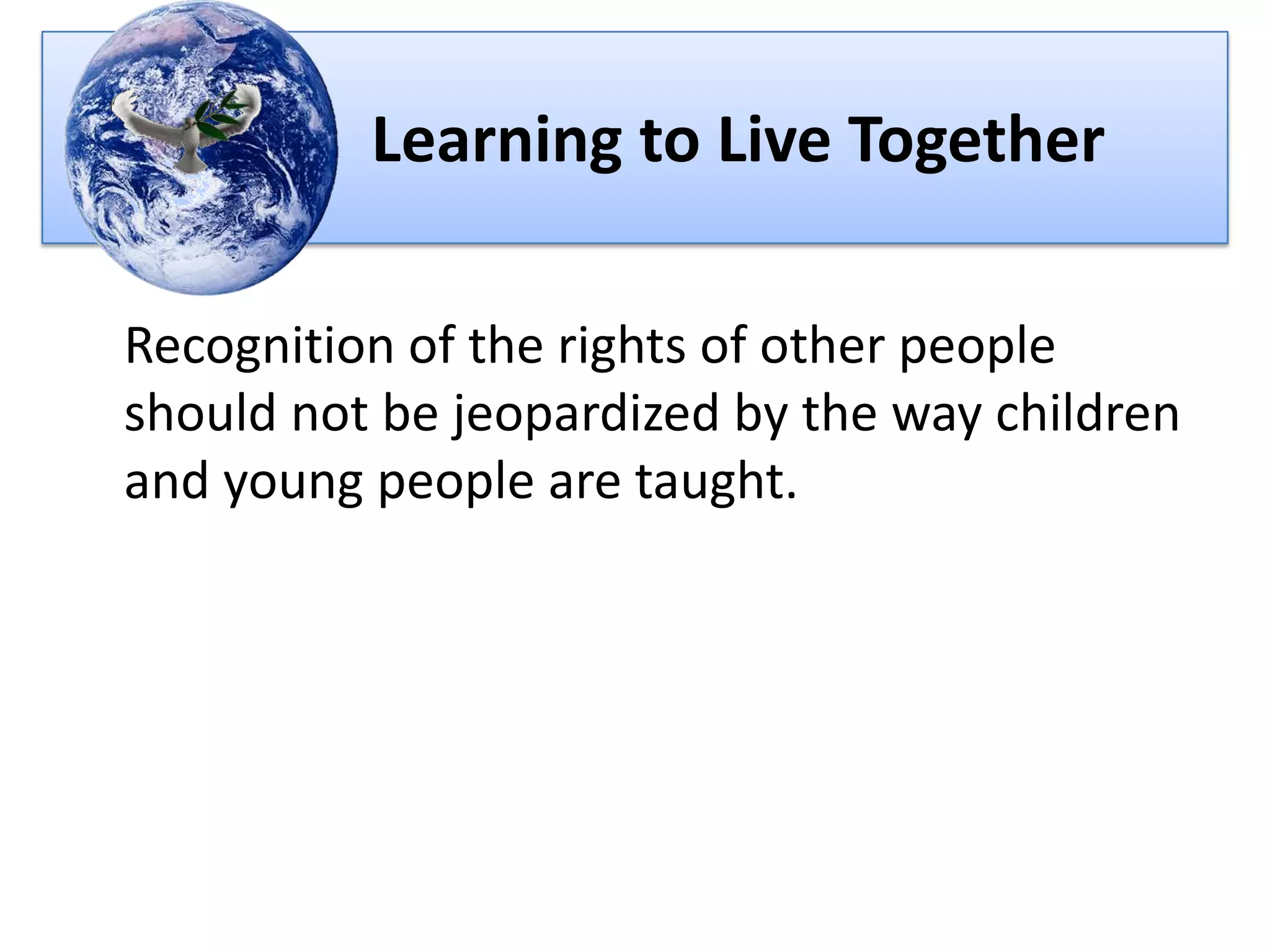 Learning to live together | PPTX