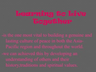 Learning to live together | PPTX | Science