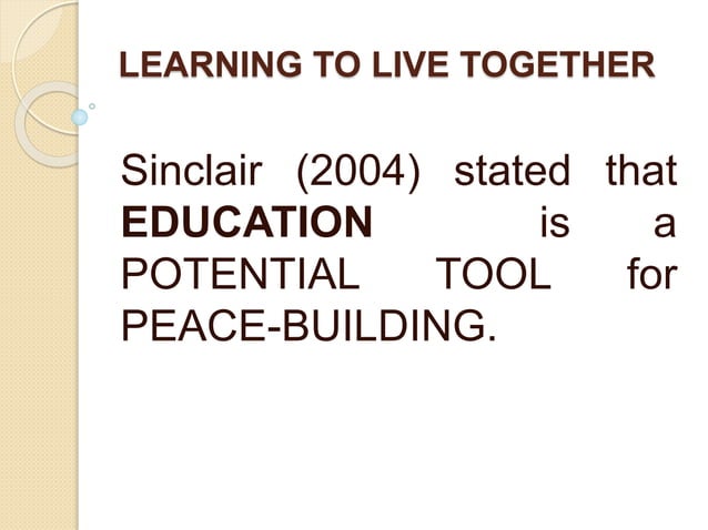 Learning to live together | PPT