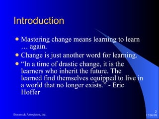 Learning To Mastr Change 11 14 09 Ppt Copy | PPT