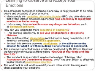 Learning to observe and accept your emotions | PPT