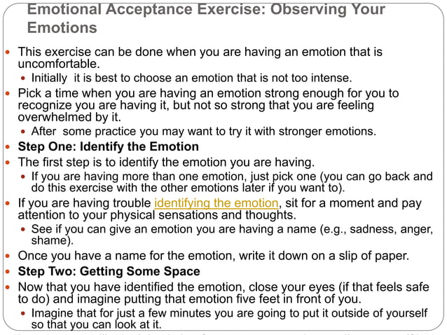 Learning to observe and accept your emotions | PPT