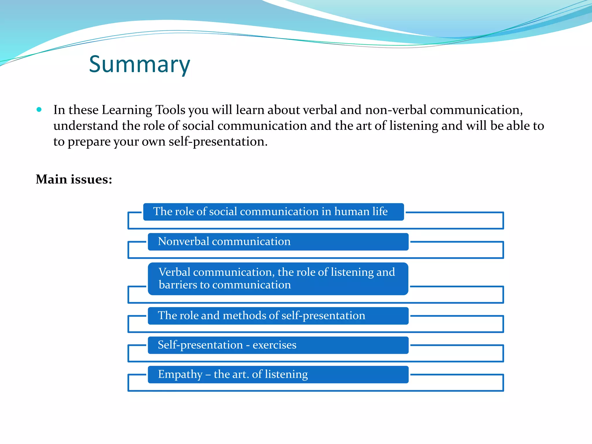 Learning tool M2T4:Interpersonal communication and empathy | PPT