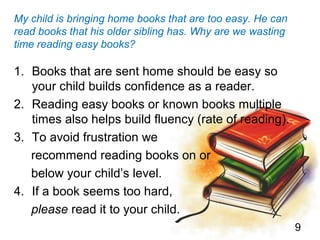 K-1 Parent Workshop: How to Help with Reading | PPT