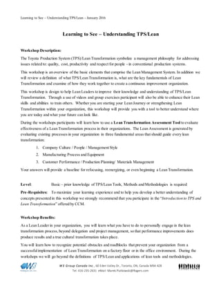 "Learning to See" workshop - promo flyer December 2015 | PDF