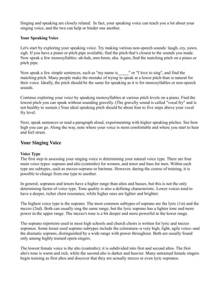 Learning to sing | PDF