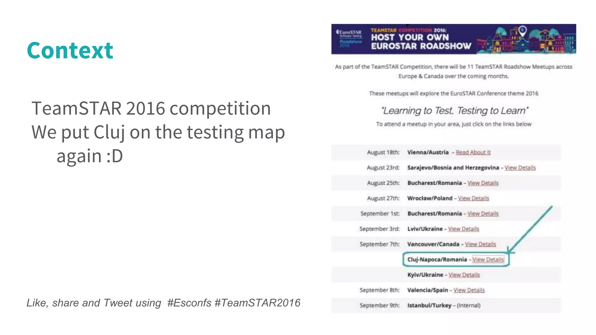 Learning to test, testing to learn testing tours | PPT