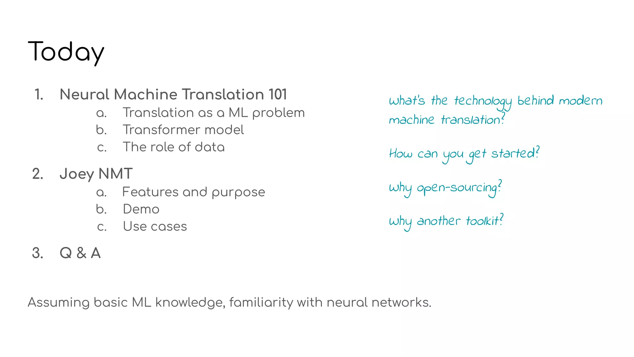Learning to Translate with Joey NMT | PDF