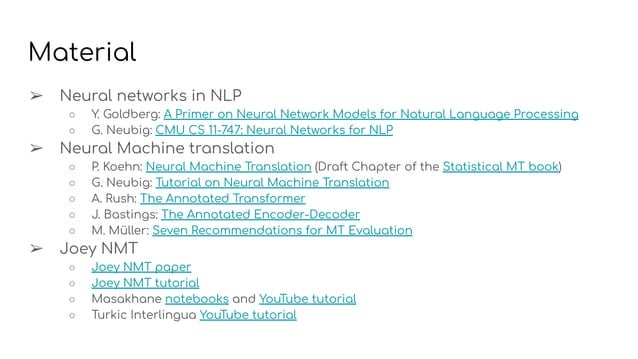 Learning to Translate with Joey NMT | PPT