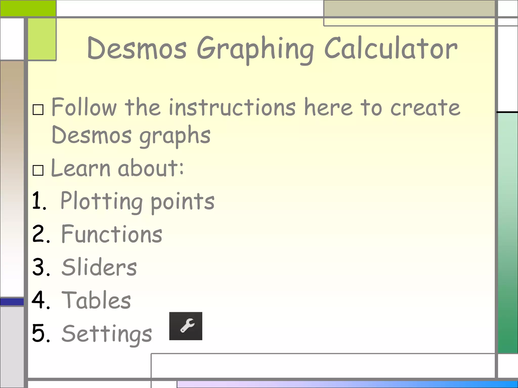 Learning to use Desmos KS3 | PPTX