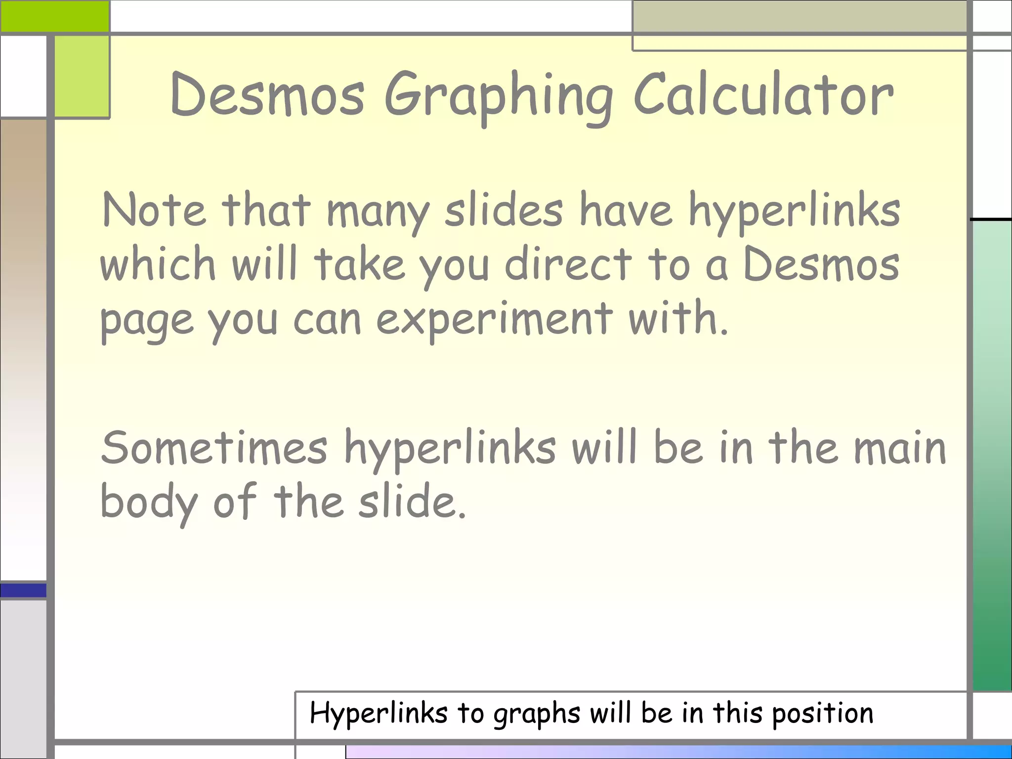 Learning to use Desmos KS3 | PPTX