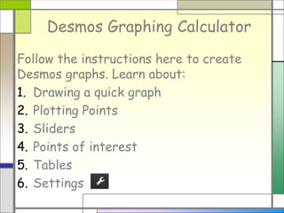 Learning to use the Desmos Graphing Calculator | PPTX