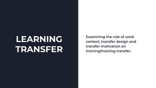 Learning transfer FULL PRESENTATION | PDF