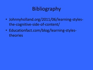 Learningtypesedu290 | PPTX