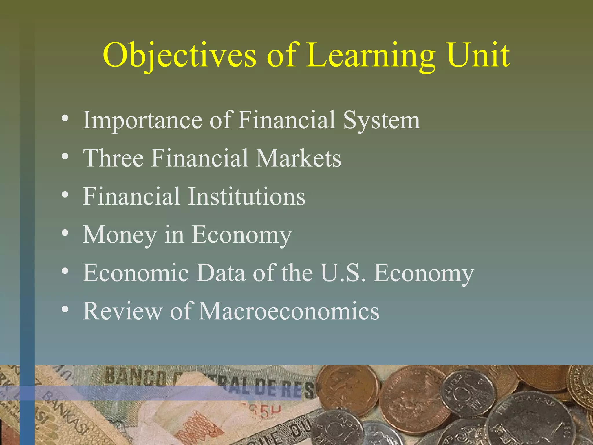 Econ315 Money and Banking: Learning Unit #01: Overview of Money ...