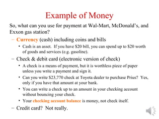 Econ315 Money and Banking: Learning Unit 02: What is Money? | PPT