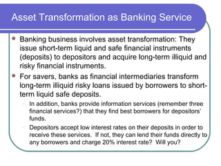 Econ315 Money and Banking: Learning Unit 17:Bank Operation Basics | PPT