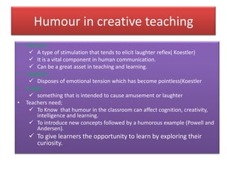 Learning unit 5 creative teaching | PPT