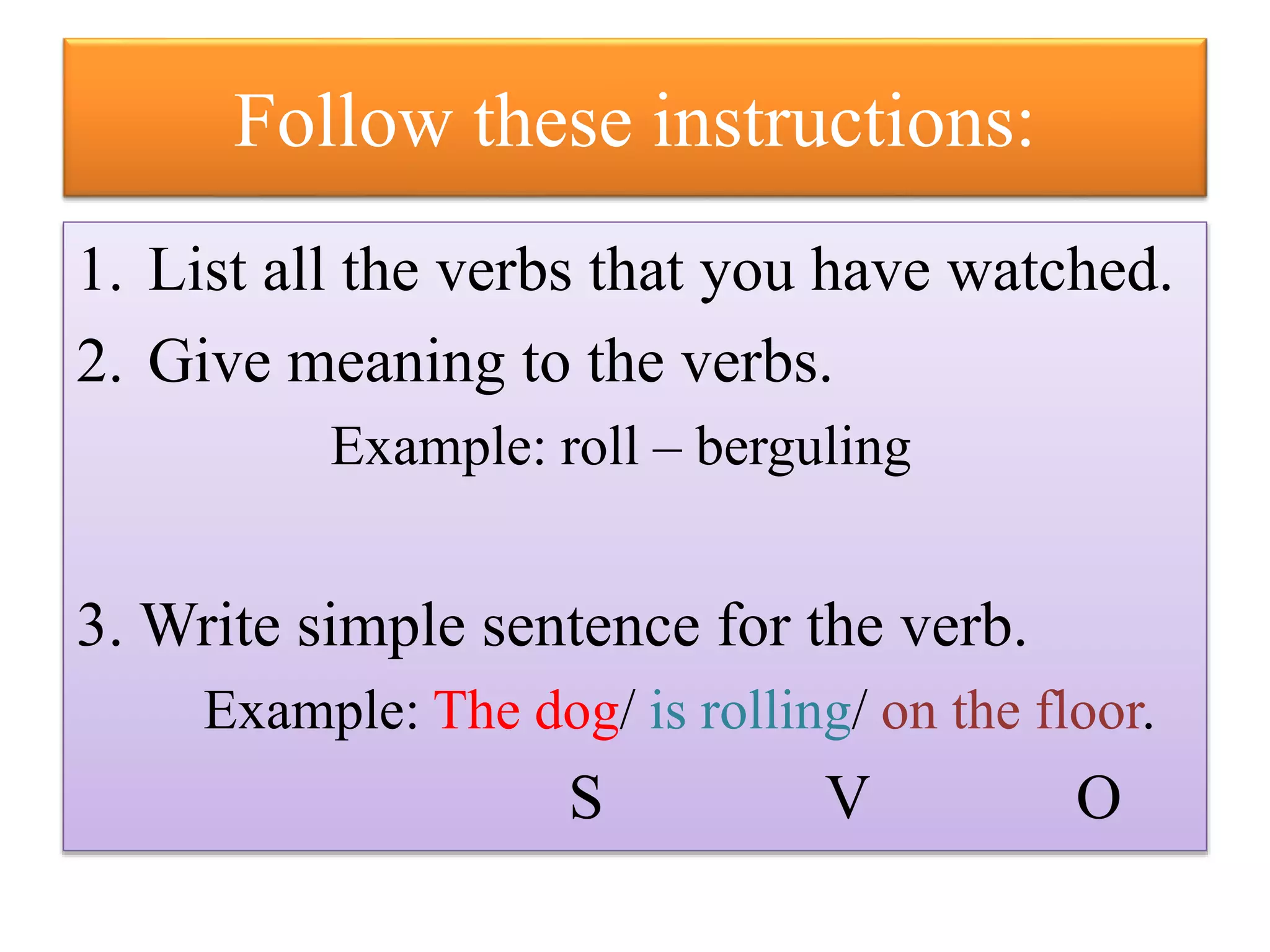 Learning verbs | PPT