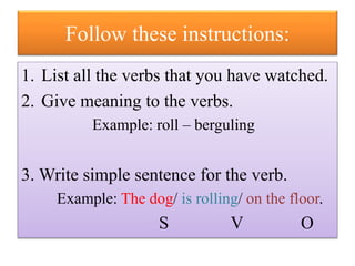 Learning verbs | PPT
