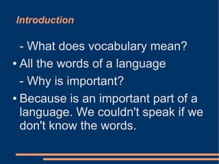 Learning vocabulary. Habits, tips and learners styles | ODP
