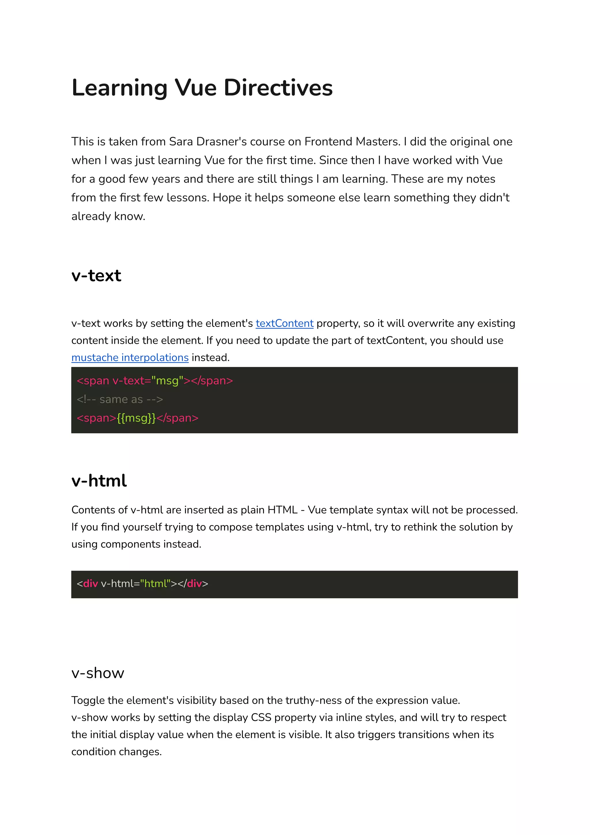 Learning Vue Directives.pdf | Web Design and HTML | Internet