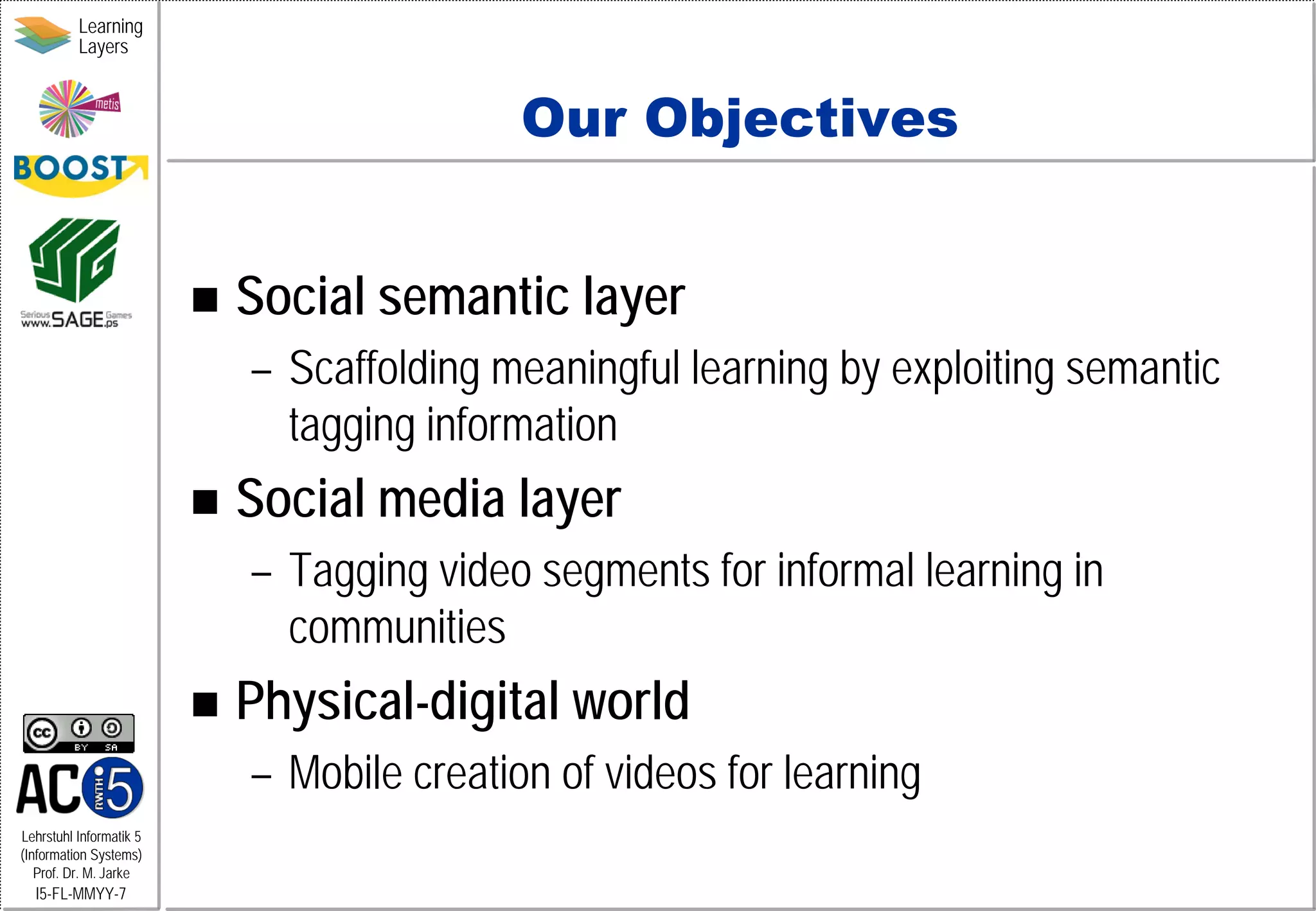 EU Project Layers: Informal Learning at the Workplace with Video Clips ...