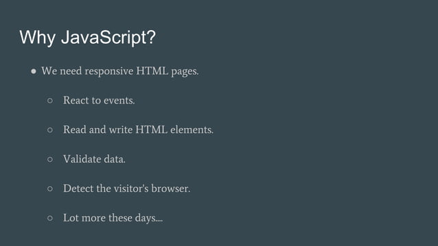 Learn JavaScript From Scratch | PPT