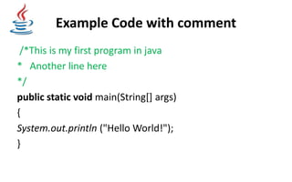 Learn java theory presentation | PPTX