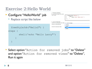 Learn jobDSL for Jenkins | PPT
