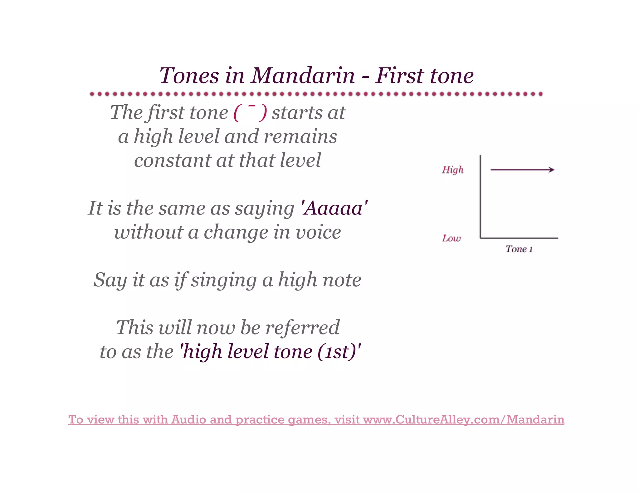 Basic Mandarin Chinese | Lesson 1 | Grasp the tones in Mandarin! | PDF
