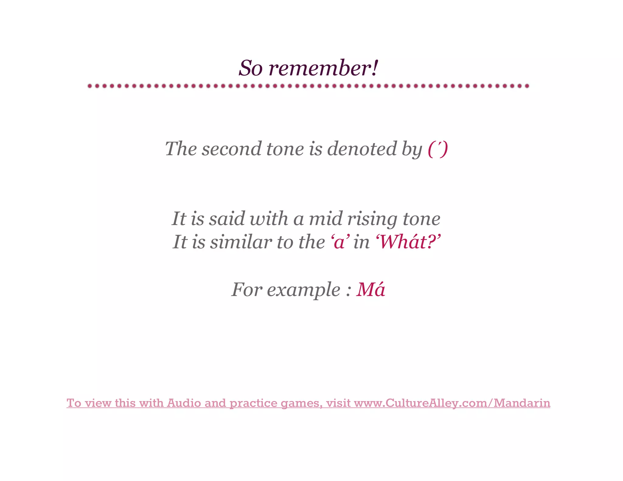 Basic Mandarin Chinese | Lesson 1 | Grasp the tones in Mandarin! | PDF