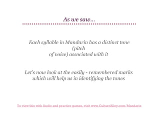 Basic Mandarin Chinese | Lesson 1 | Grasp the tones in Mandarin! | PDF