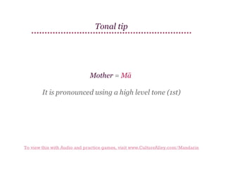 Basic Mandarin Chinese | Lesson 1 | Grasp the tones in Mandarin! | PDF