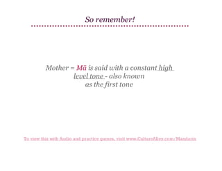 Basic Mandarin Chinese | Lesson 1 | Grasp the tones in Mandarin! | PDF