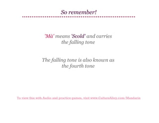 Basic Mandarin Chinese | Lesson 1 | Grasp the tones in Mandarin! | PDF