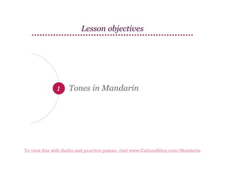 Basic Mandarin Chinese | Lesson 1 | Grasp the tones in Mandarin! | PDF
