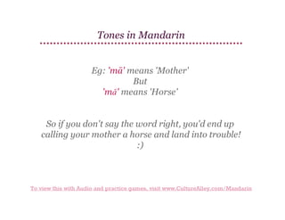 Basic Mandarin Chinese | Lesson 1 | Grasp the tones in Mandarin! | PDF