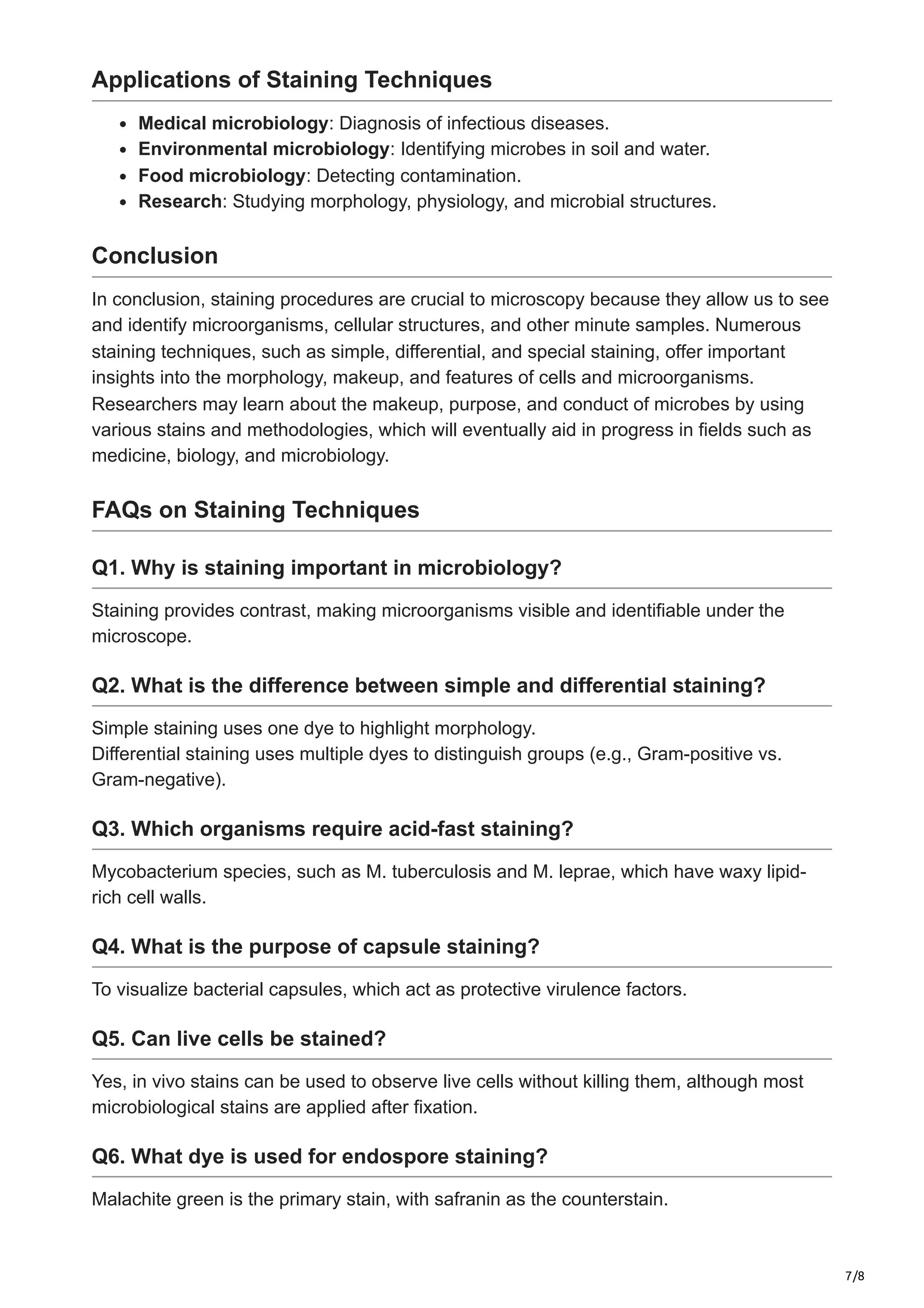 Culture Staining Techniques in Microbiology Types Methods and ...
