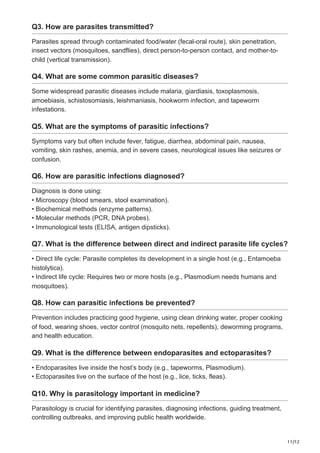 Parasitology An Overview of Parasites Diseases and Host Interactions.pdf