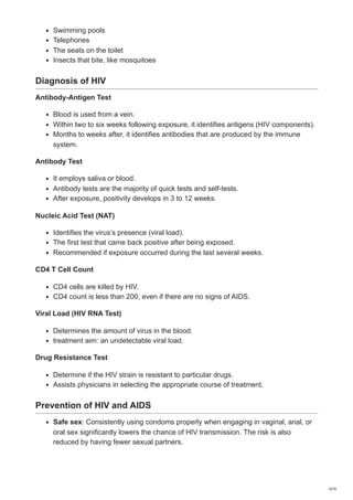 HIV and AIDS: Structure, Transmission, Symptoms, Diagnosis and ...